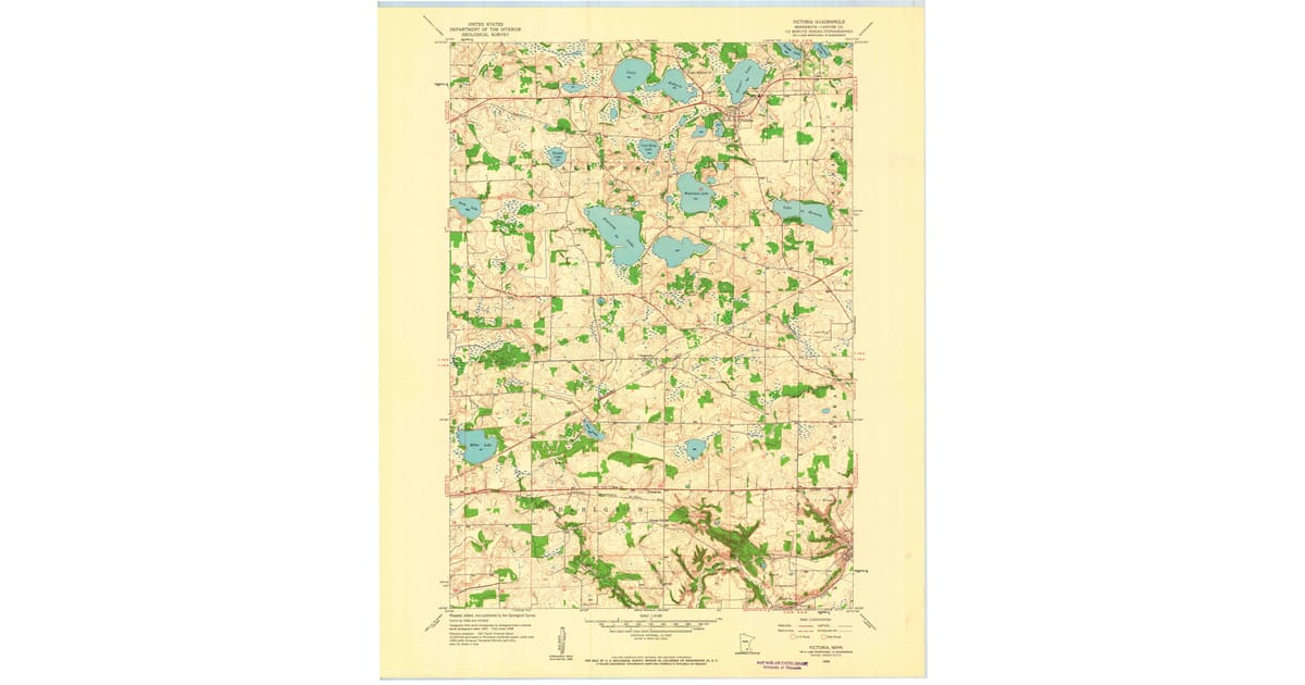 1958 Map of Victoria, MN — High-Res | Pastmaps