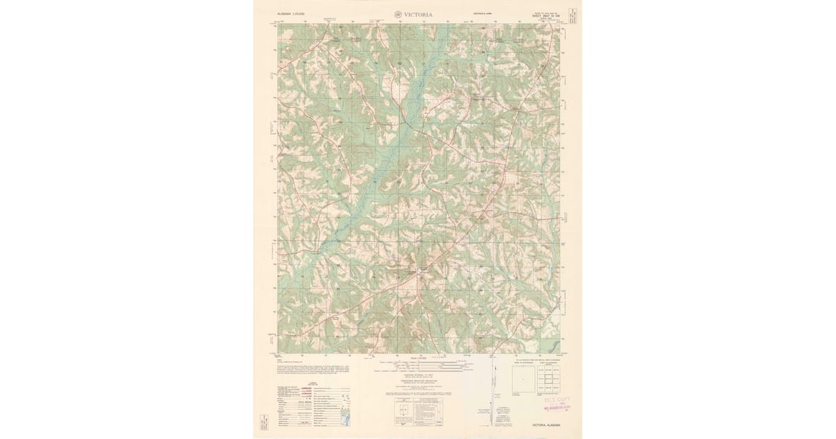 1962 Map of Victoria, Coffee County, AL — High-Res | Pastmaps