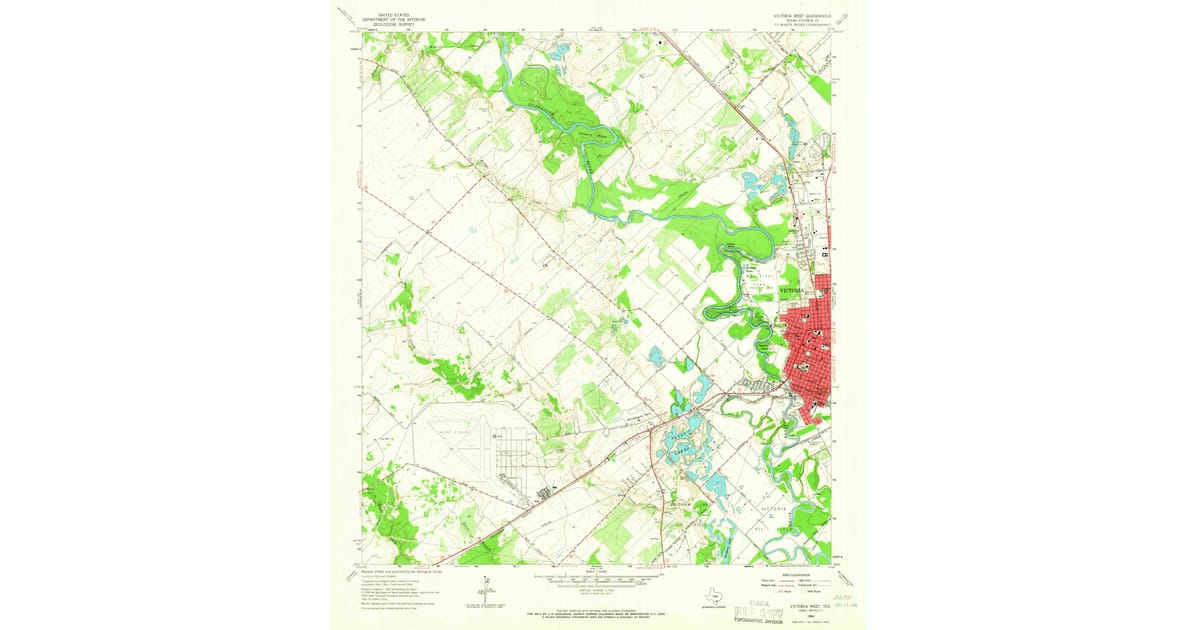 1964 Map of Victoria West, Victoria County, TX — High-Res | Pastmaps