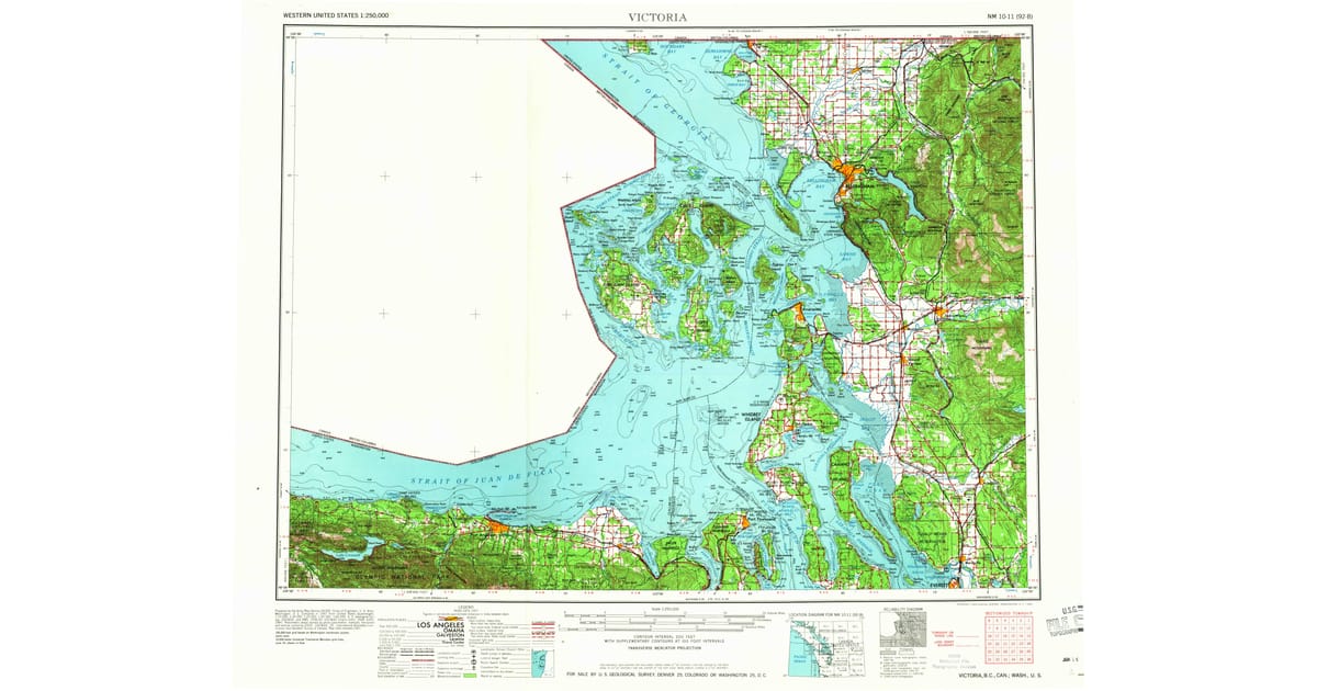 1950s Maps of Dungeness, WA | Pastmaps