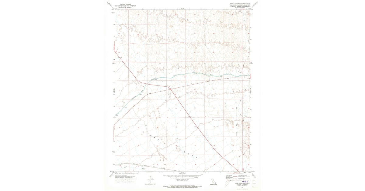 1971 Map of Vidal Junction, San Bernardino County, CA — High-Res | Pastmaps