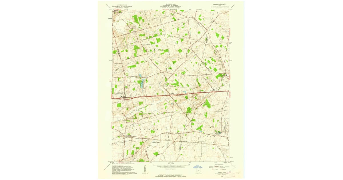 1961 Map of Vienna, Clark County, OH — High-Res | Pastmaps