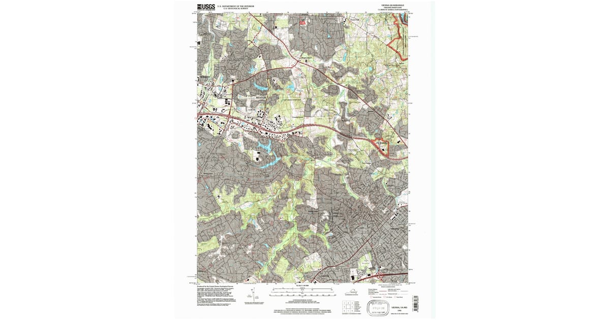 1990s Maps of Herndon, VA | Pastmaps