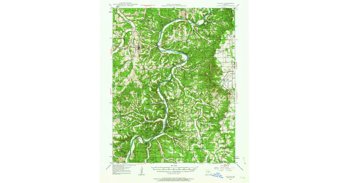 1937 Map of Vienna, MO — High-Res | Pastmaps