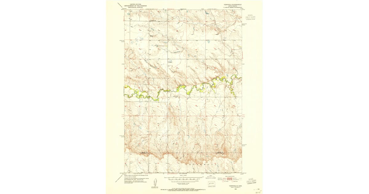 1953 Map of Viewfield, Meade County, SD — High-Res | Pastmaps