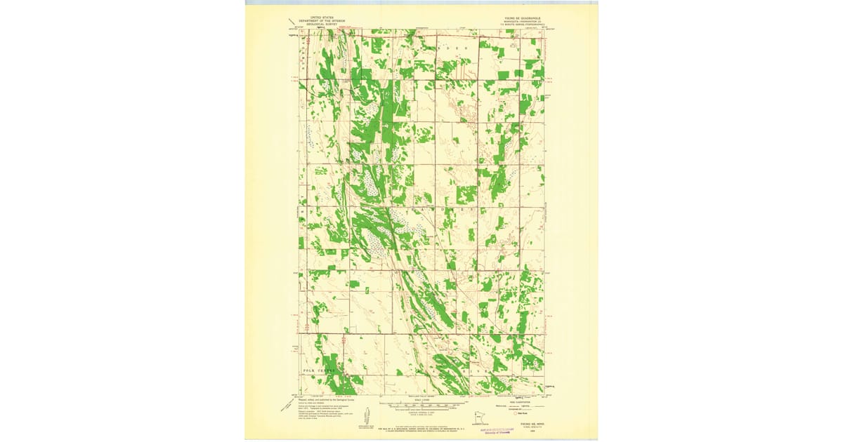 1959 Map of Viking SE, Pennington County, MN — High-Res | Pastmaps