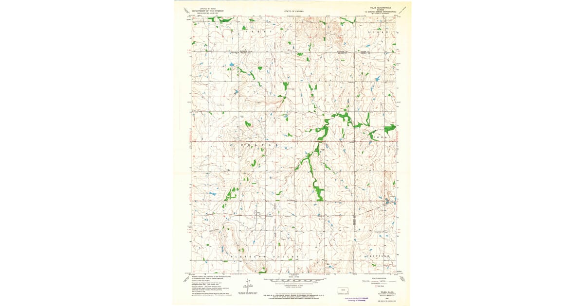 1963 Map of Vilas, Wilson County, KS — High-Res | Pastmaps