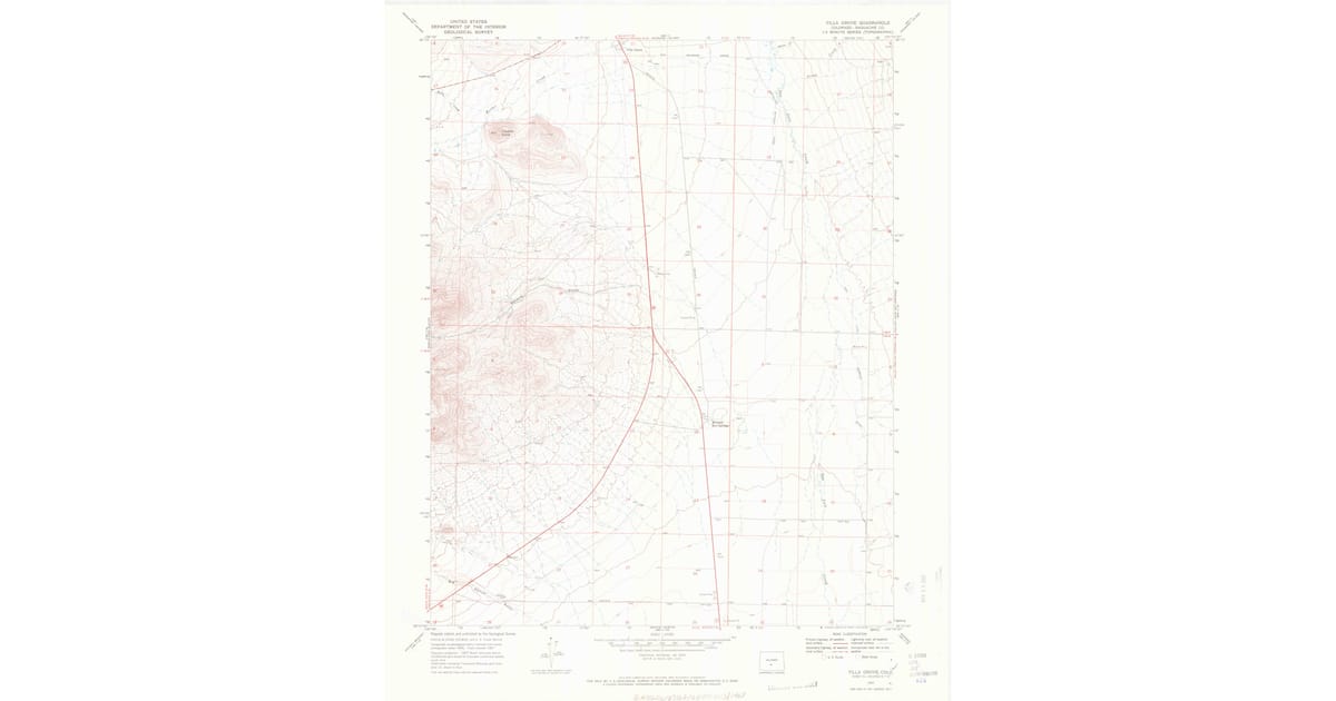 1967 Map of Villa Grove, Saguache County, CO — High-Res | Pastmaps