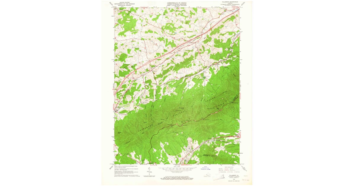 1963 Map of Villamont, Botetourt County, VA — High-Res | Pastmaps