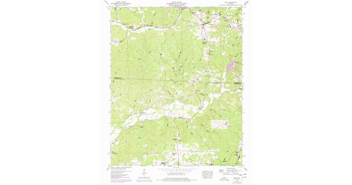 1950 Map of Vina, AL — High-Res | Pastmaps