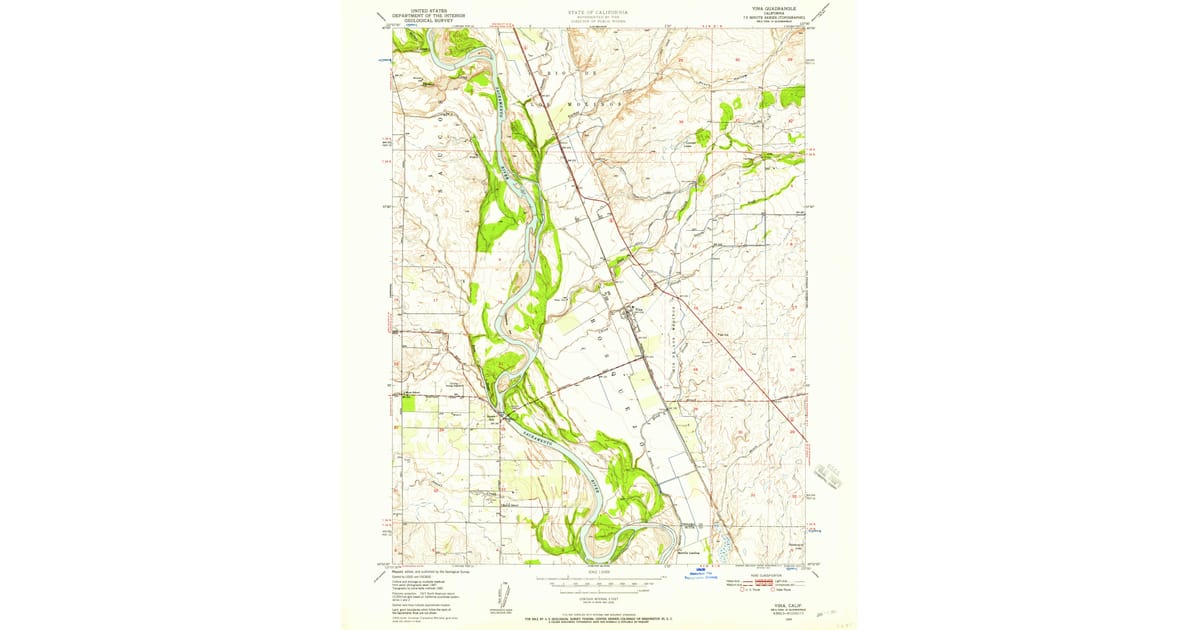 1950 Map of Vina, CA — High-Res | Pastmaps