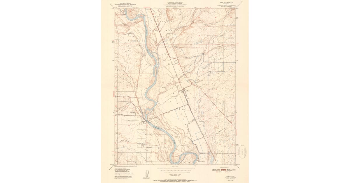 1951 Map of Vina, CA — High-Res | Pastmaps