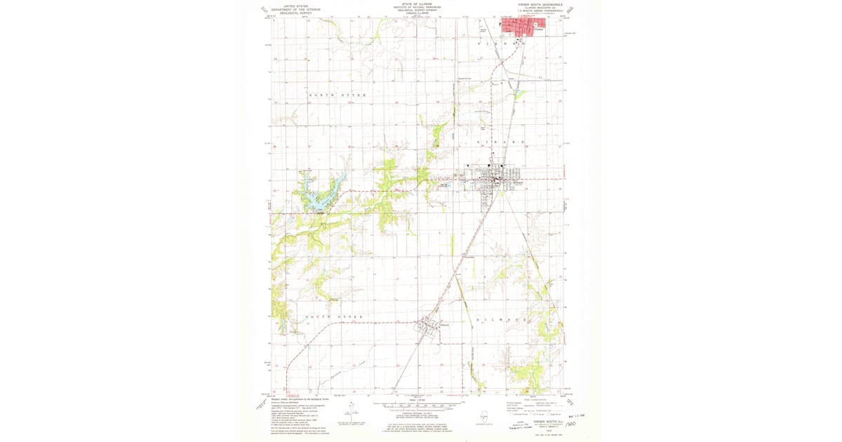 1979 Map of Virden South, Macoupin County, IL — High-Res | Pastmaps