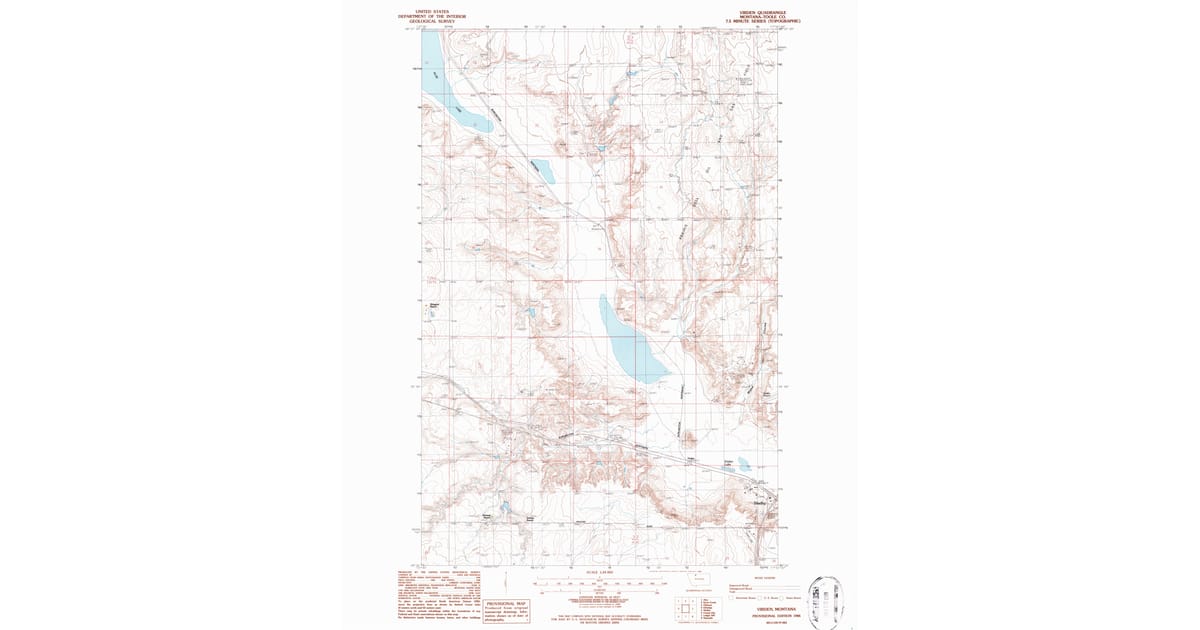 1986 Map of Virden, Toole County, MT — High-Res | Pastmaps