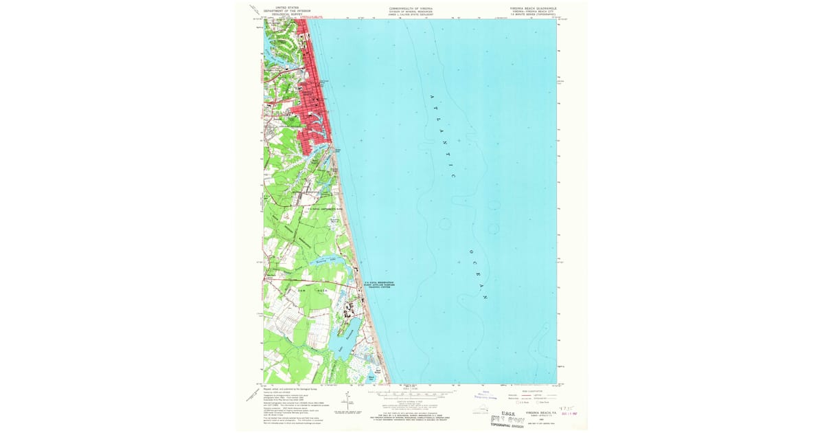 1965 Map of Virginia Beach, Virginia — High-Res | Pastmaps