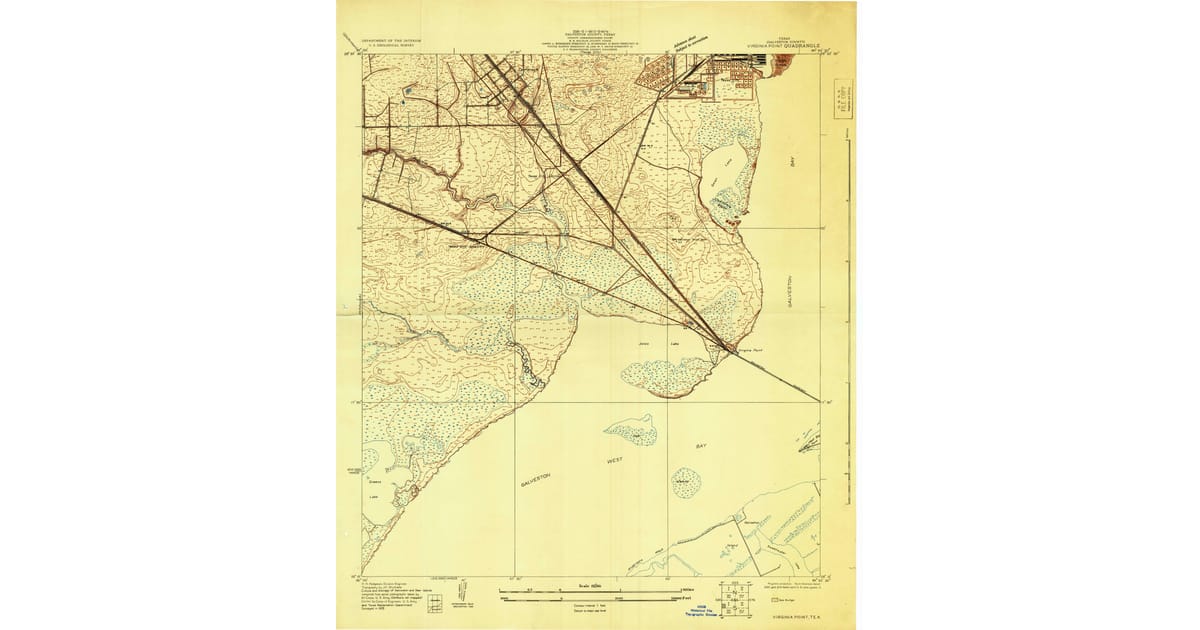 1929 Map of Virginia Point, Galveston County, TX — High-Res | Pastmaps