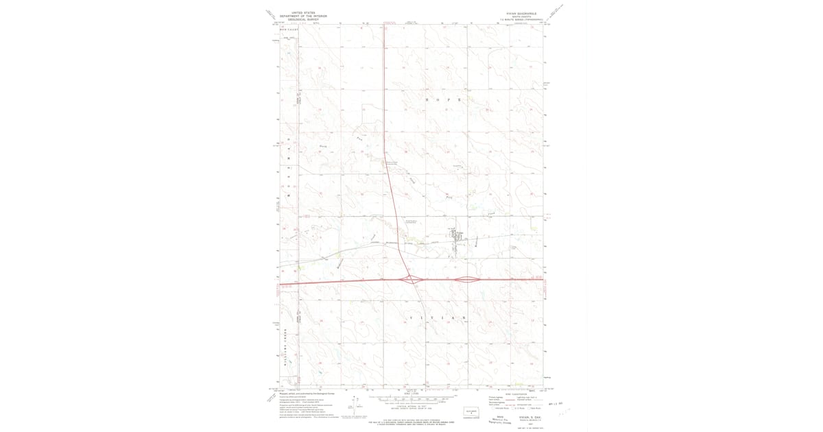 1972 Map of Vivian, SD — High-Res | Pastmaps