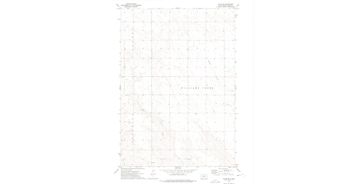 1970 Map of Vivian SW, Jones County, SD — High-Res | Pastmaps