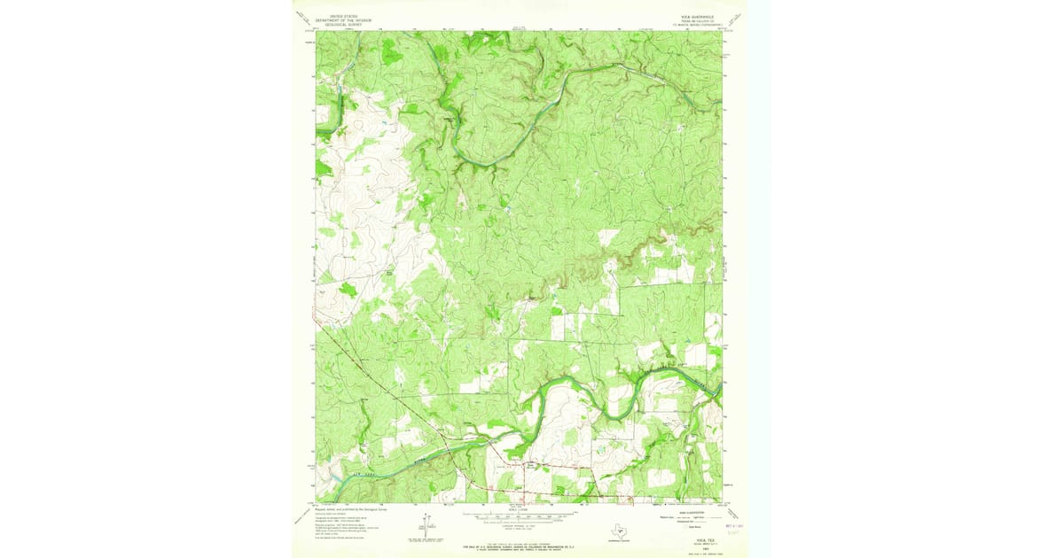 1963 Map of Voca, McCulloch County, TX — High-Res | Pastmaps