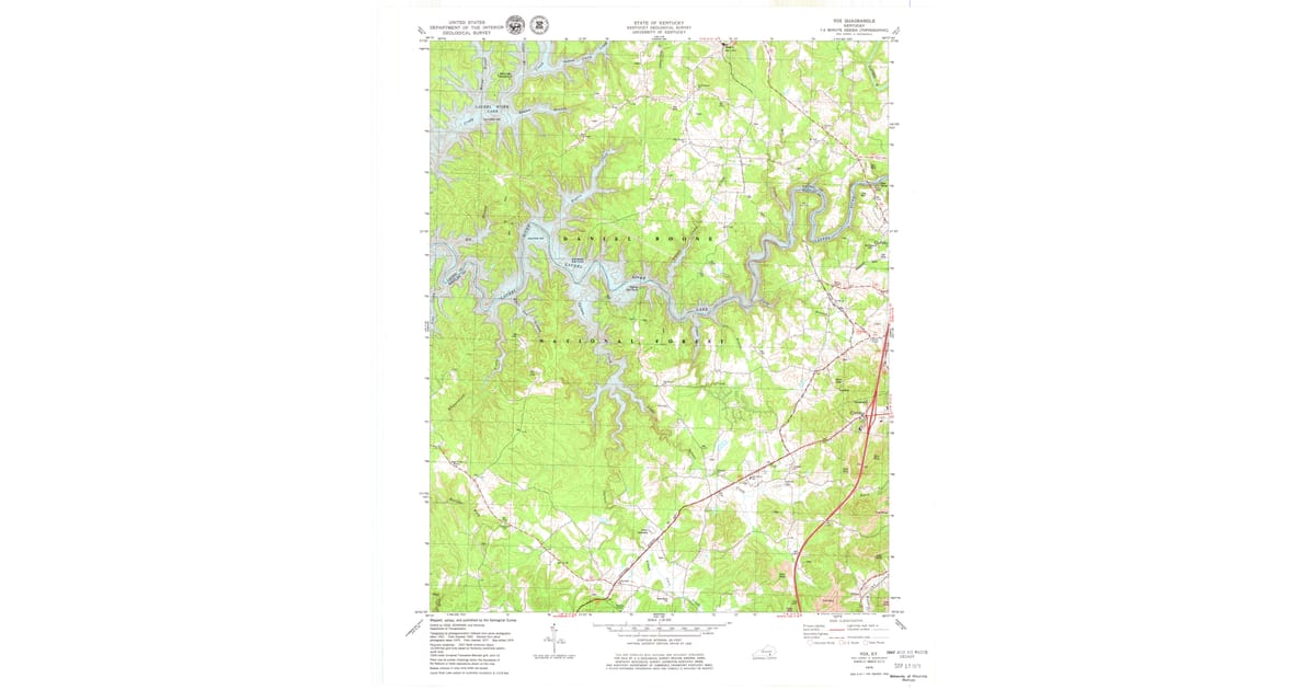 1979 Map of Vox, Whitley County, KY — High-Res | Pastmaps
