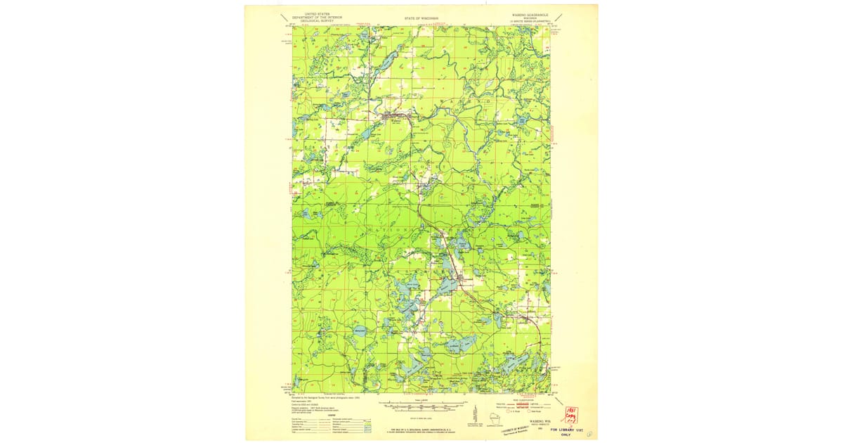 1951 Map of Wabeno, WI — High-Res | Pastmaps