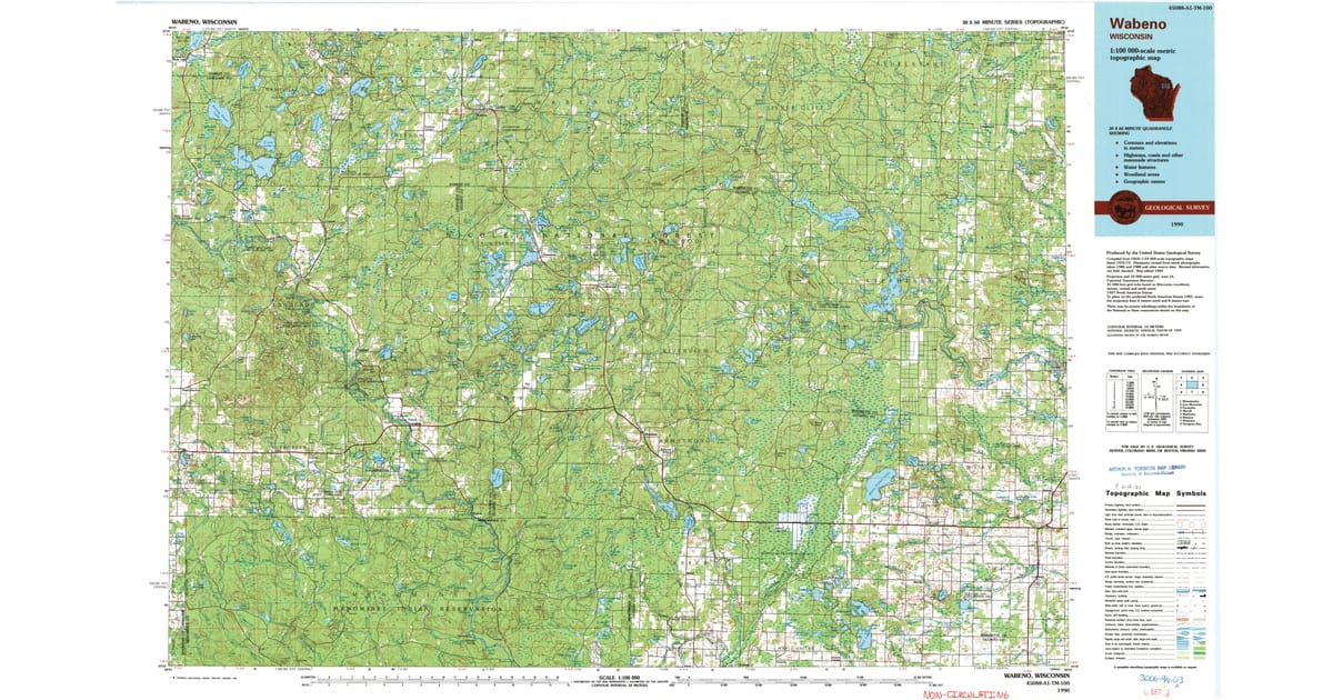 1990s Maps of Marinette County, WI | Pastmaps