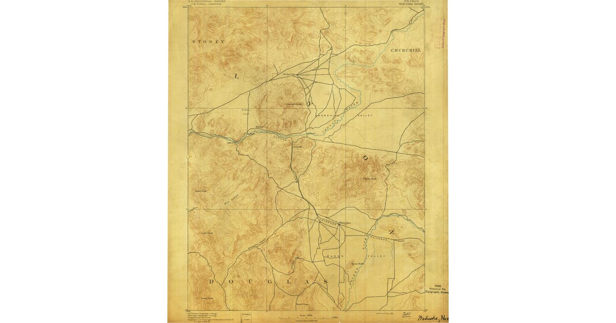 1891 Map of Wabuska, Lyon County, NV — High-Res | Pastmaps