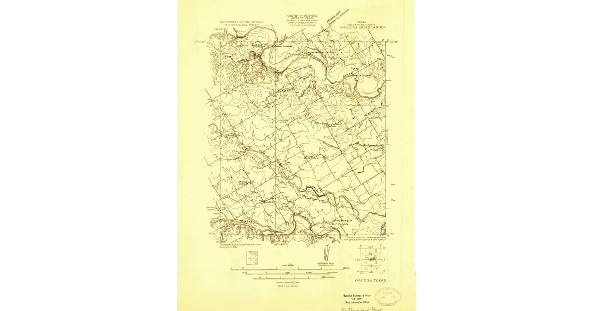 1924 Map of Waco 3-d, McLennan County, TX — High-Res | Pastmaps