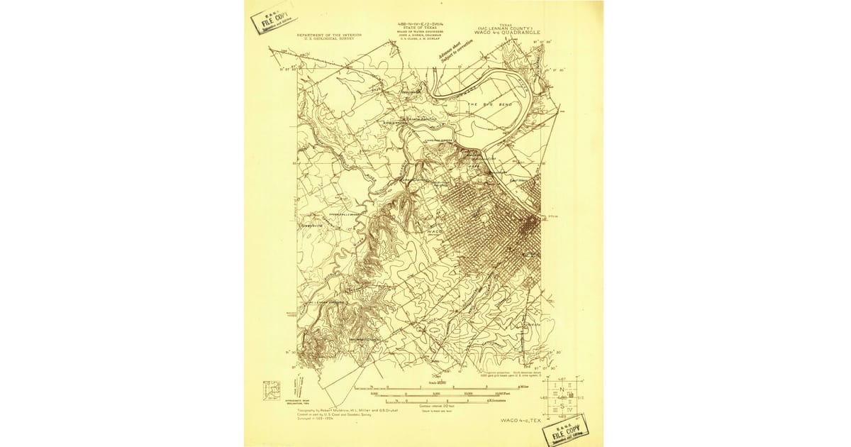 1924 Map of Waco 4-c, McLennan County, TX — High-Res | Pastmaps