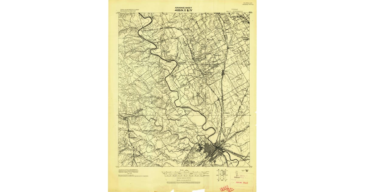 1900s (20th Century) Maps of China Spring, TX | Pastmaps
