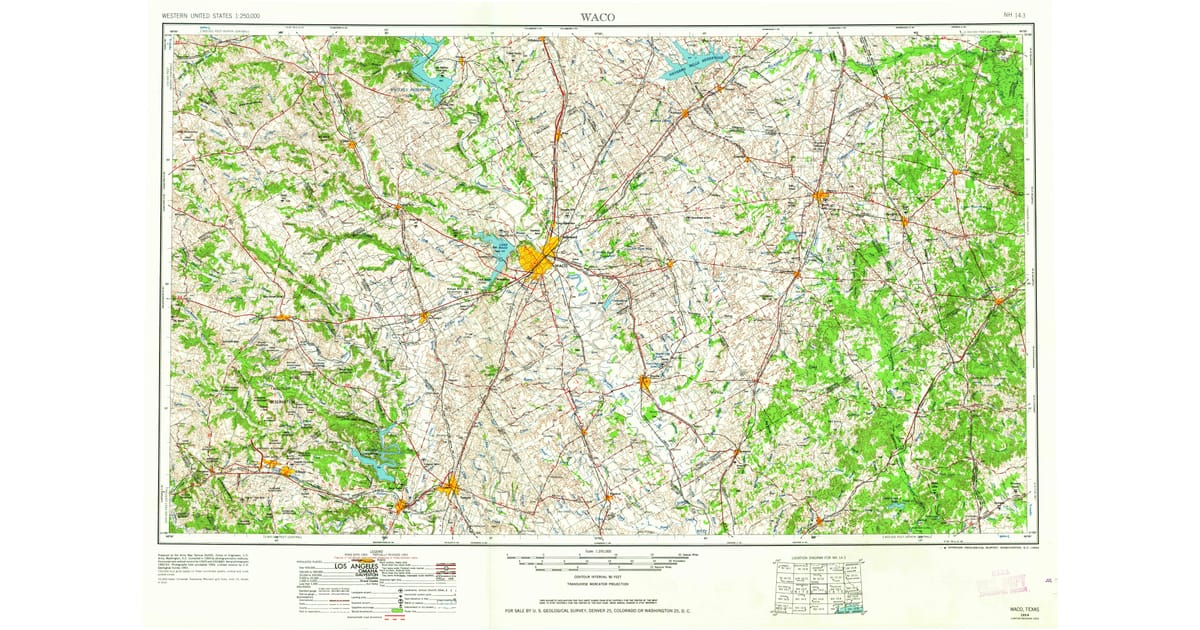 1955 Map of Waco, TX — High-Res | Pastmaps