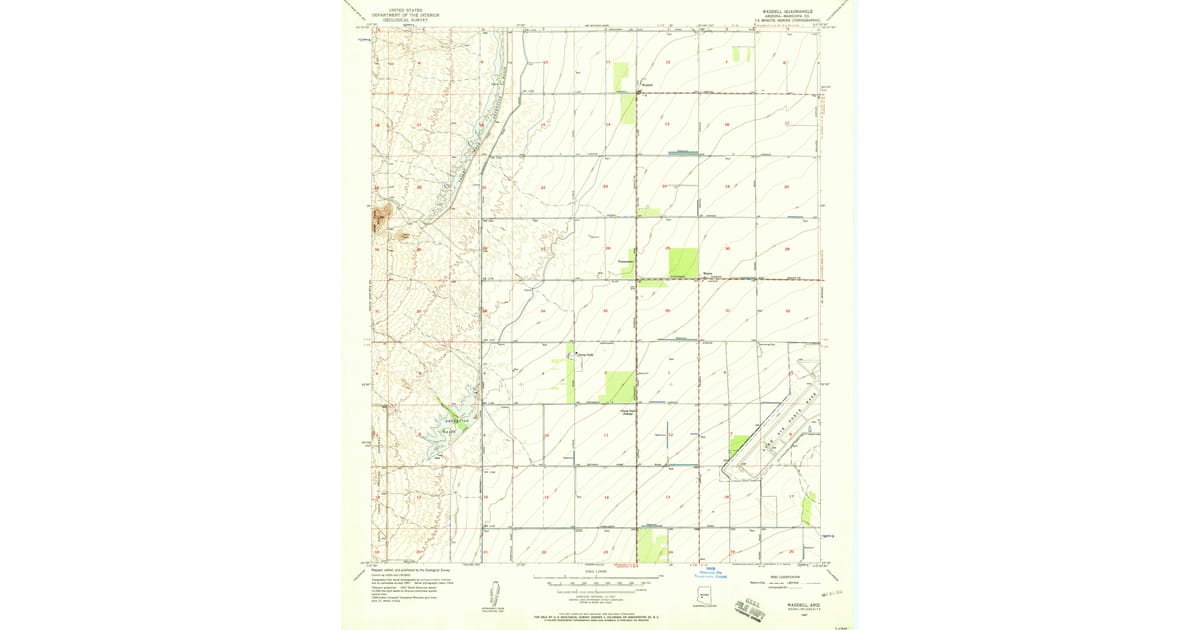 1957 Map of Waddell, Maricopa County, AZ — High-Res | Pastmaps