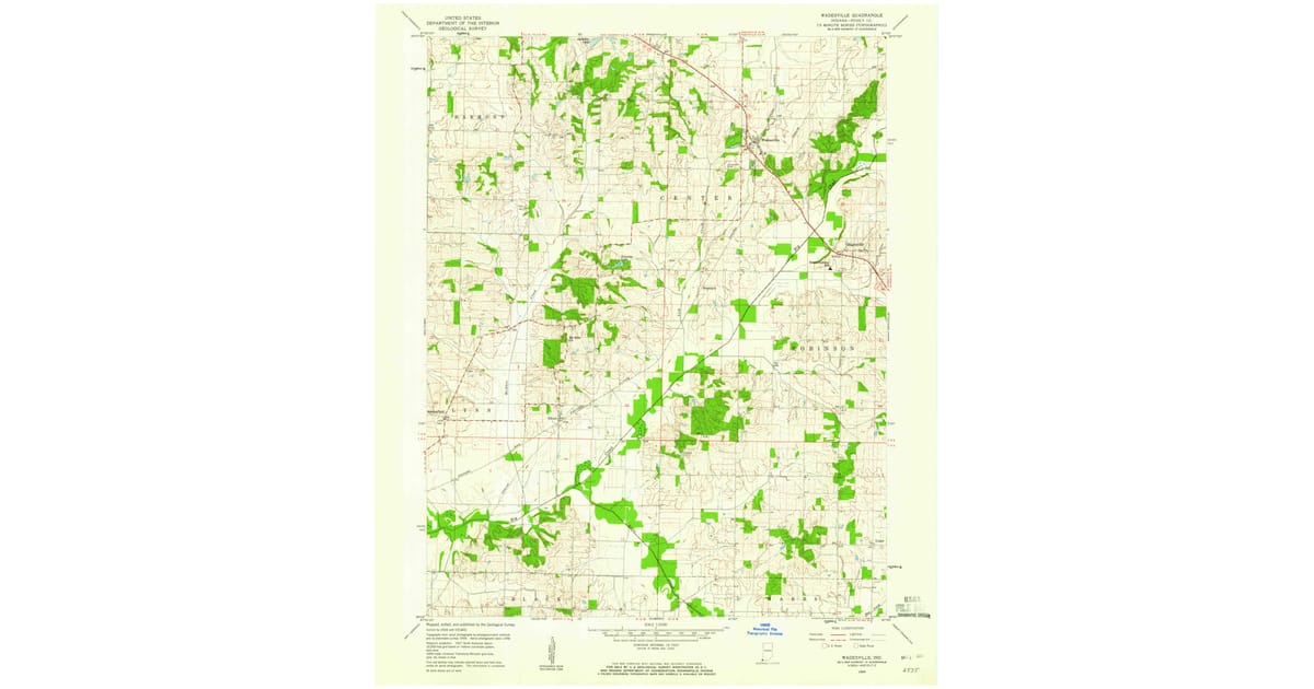 1959 Map of Wadesville, Posey County, IN — High-Res | Pastmaps