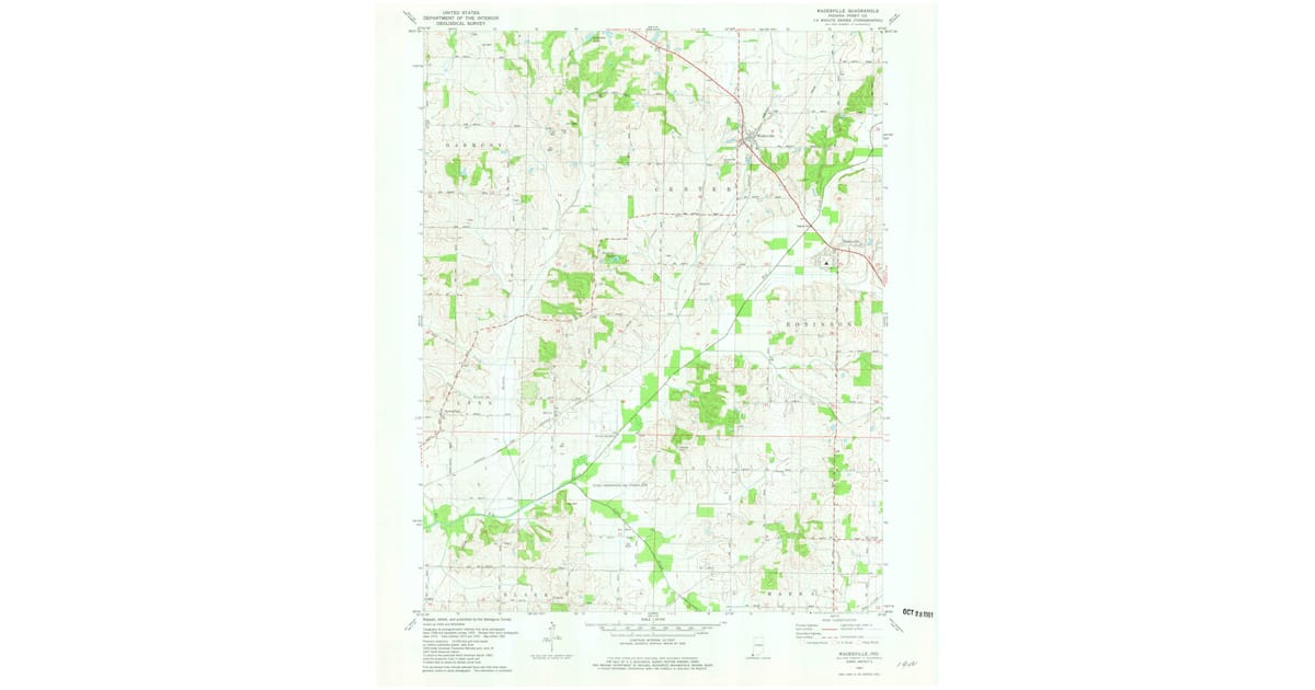 1981 Map of Wadesville, Posey County, IN — High-Res | Pastmaps