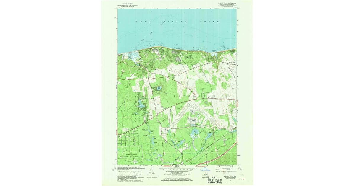 1967 Map of Wading River, NY — High-Res | Pastmaps