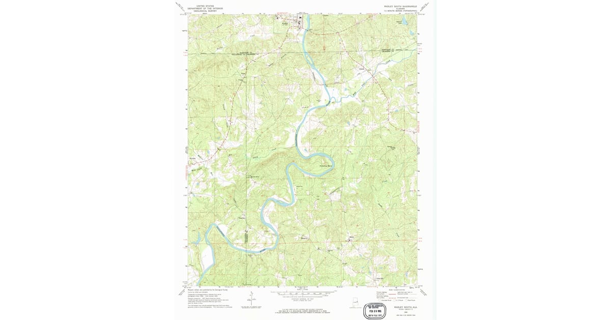 1969 Map of Wadley South, Chambers County, AL — High-Res | Pastmaps