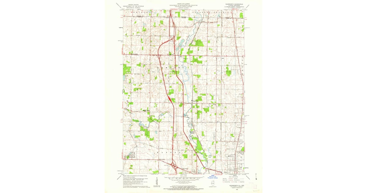 1960 Map of Wadsworth, IL — High-Res | Pastmaps