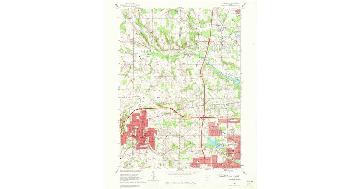 1969 Map of Wadsworth, OH — High-Res | Pastmaps