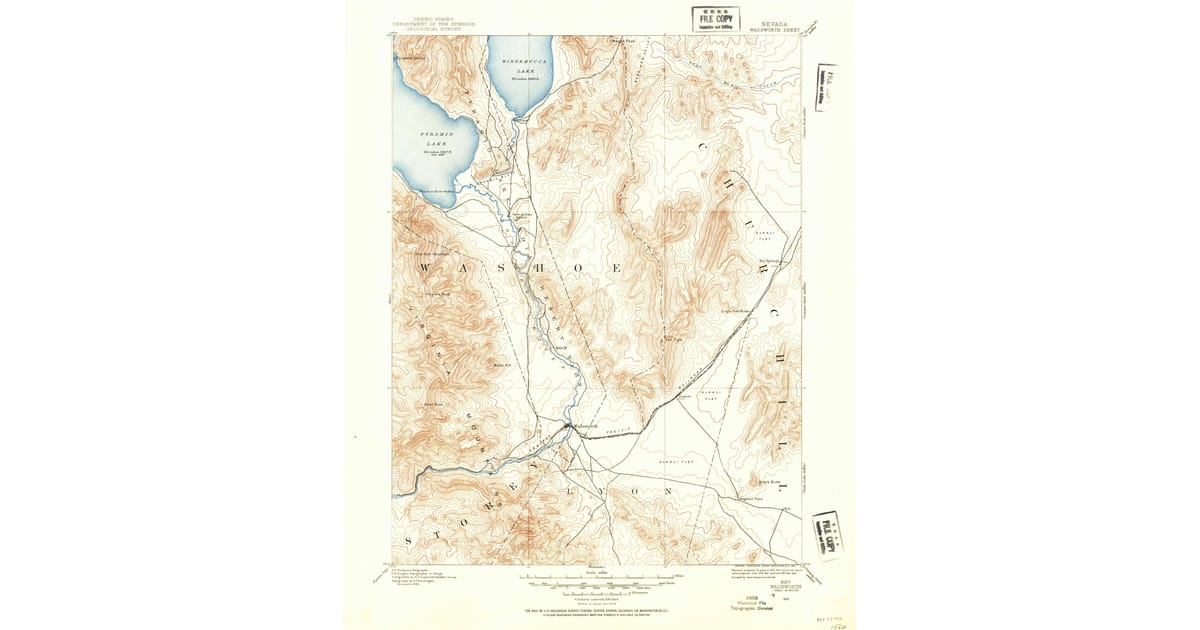 Old Maps of Lyon County, NV for Academic Research | Pastmaps