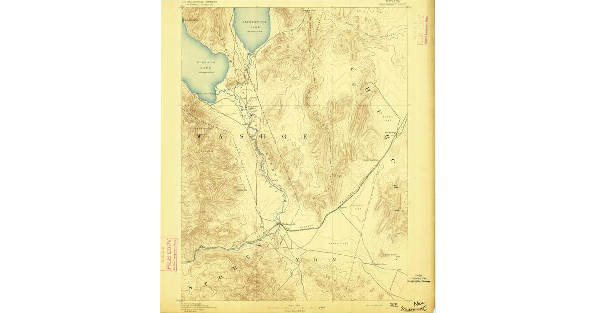 1892 Map of Wadsworth, NV — High-Res | Pastmaps