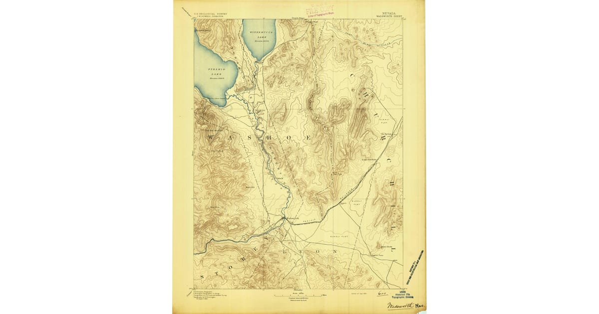 1894 Map of Wadsworth, NV — High-Res | Pastmaps