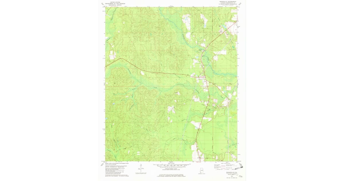 1980s Maps of Washington County, AL | Pastmaps