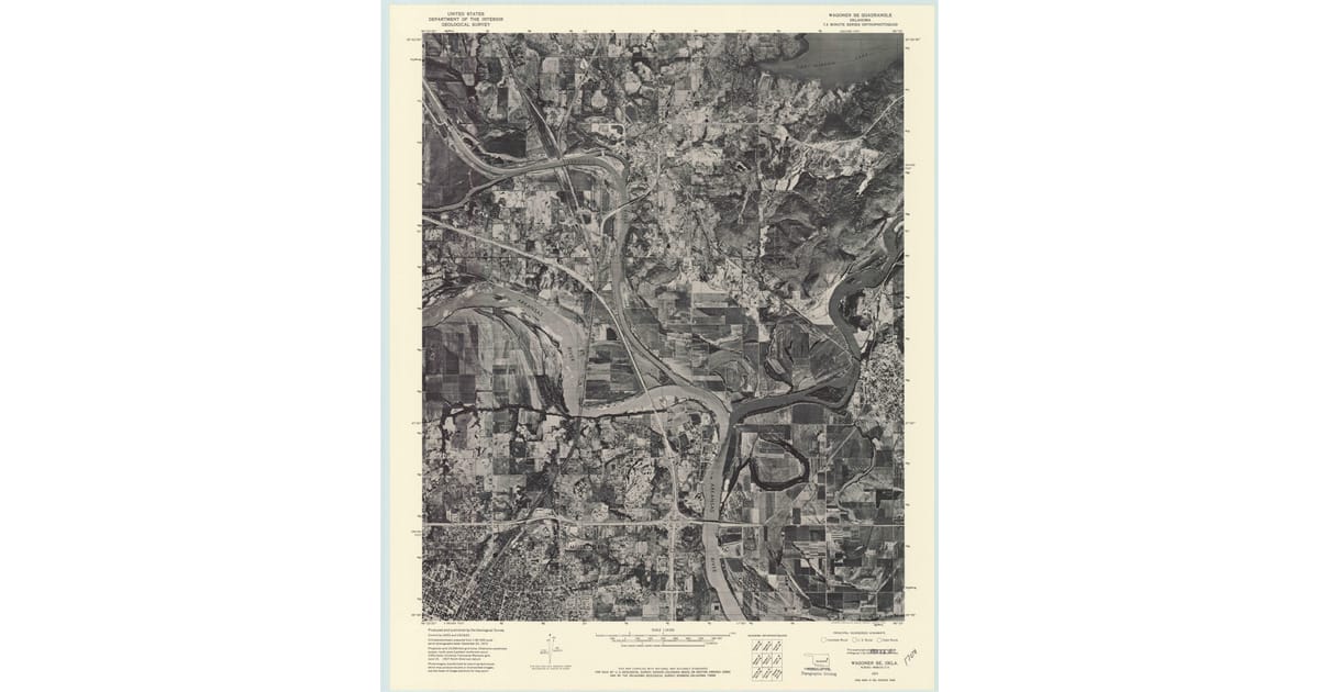 1972 Map of Wagoner SE, Muskogee County, OK — High-Res | Pastmaps