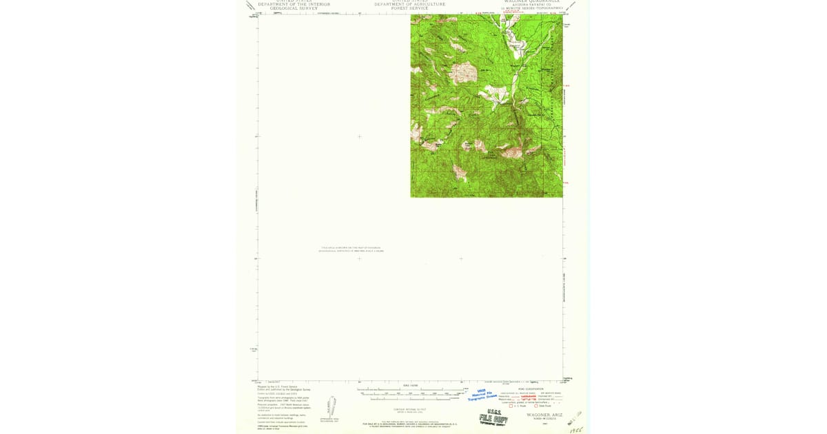 1947 Map of Wagoner, Yavapai County, AZ — High-Res | Pastmaps
