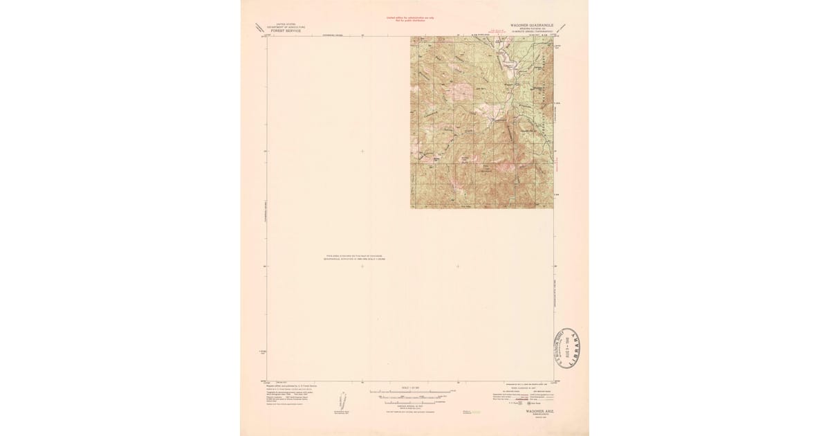 1948 Map of Wagoner, Yavapai County, AZ — High-Res | Pastmaps