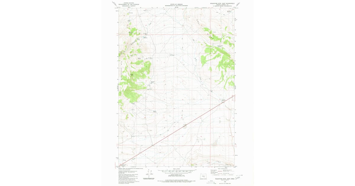 1980 Map of Wagontire Mtn East, Harney County, OR — High-Res | Pastmaps