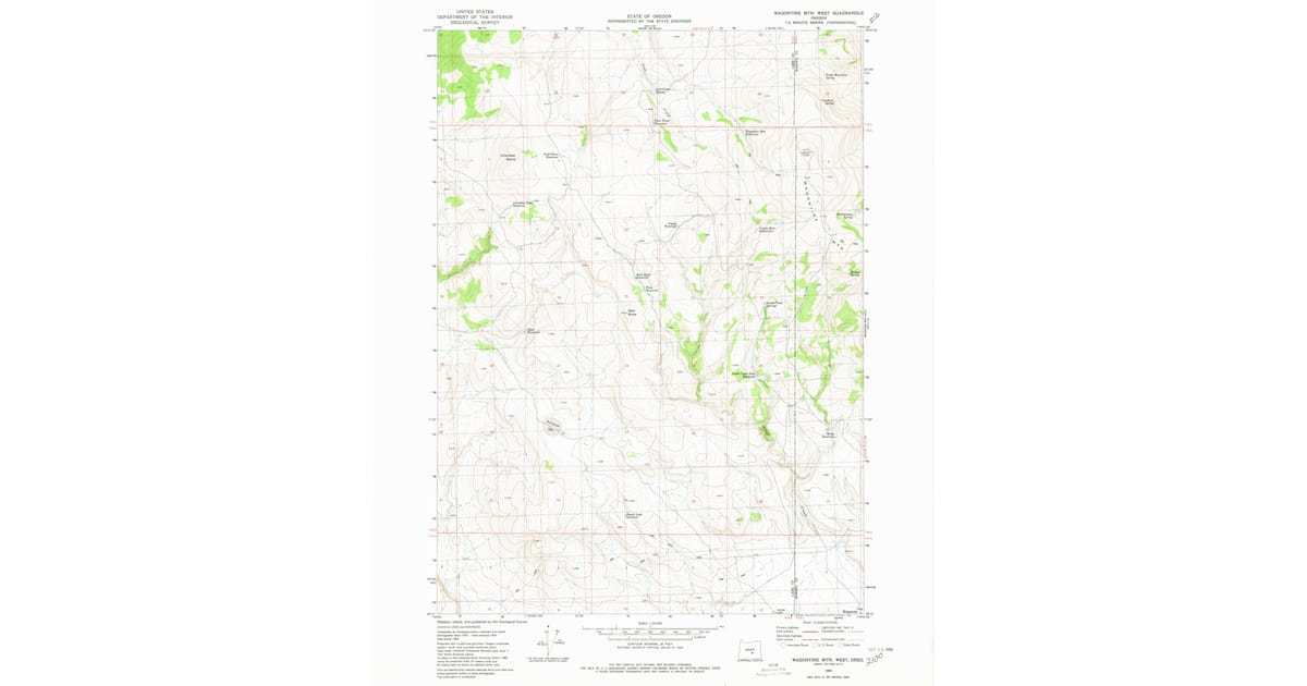 1980s Maps of Lake County, OR | Pastmaps