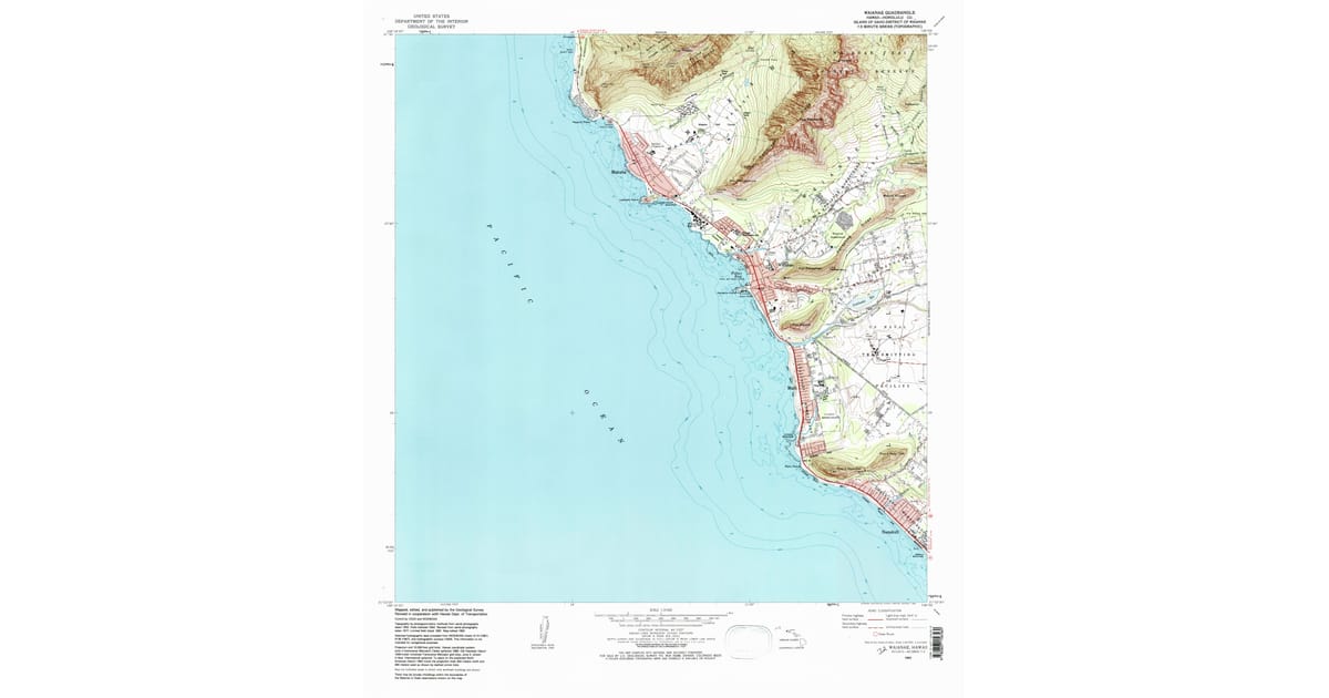 1983 Map of Waianae, HI — High-Res | Pastmaps