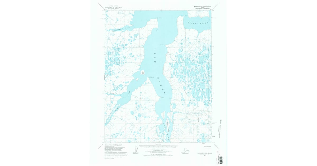 1955 Map of Wainwright B-2, North Slope Borough, AK — High-Res | Pastmaps