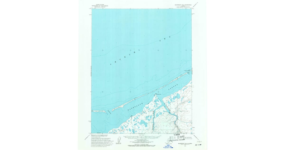 1955 Map of Wainwright B-4, North Slope Borough, AK — High-Res | Pastmaps